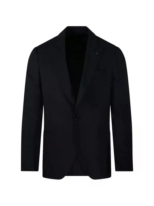 LARDINI Single-breasted Blazer - Black