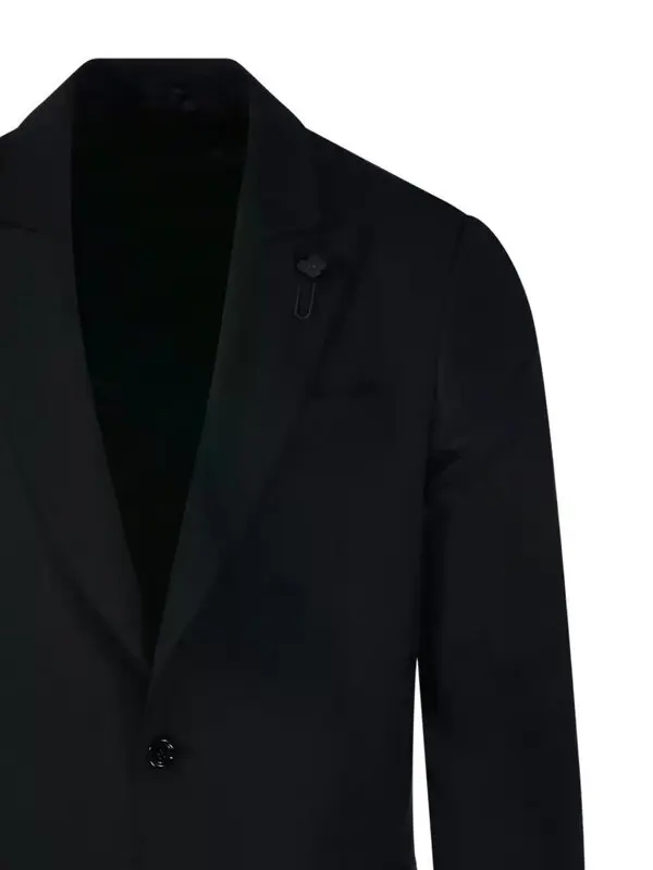 LARDINI Single-breasted Blazer - Black