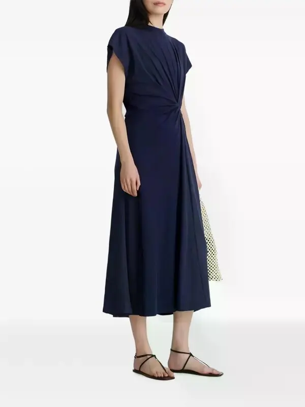 APIECE APART Volta Twist-detail Cap-sleeve Dress