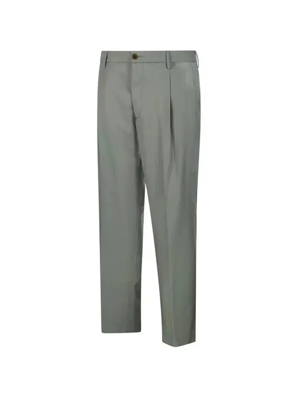 MYTHS Virgin Wool Tailored Trousers - Green