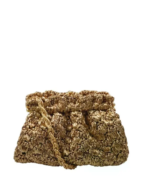 AMATO DANIELE Raviolo Crochet Clutch Bag - Gold