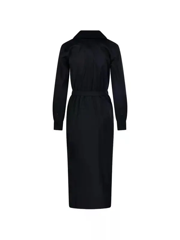 Max Mara Long-sleeve Midi Wrap Dress - Black