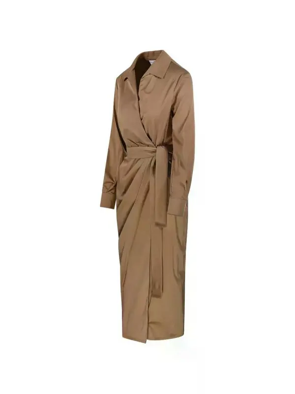 Max Mara Belted Wrap Dress - Neutrals