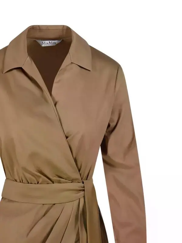 Max Mara Belted Wrap Dress - Neutrals