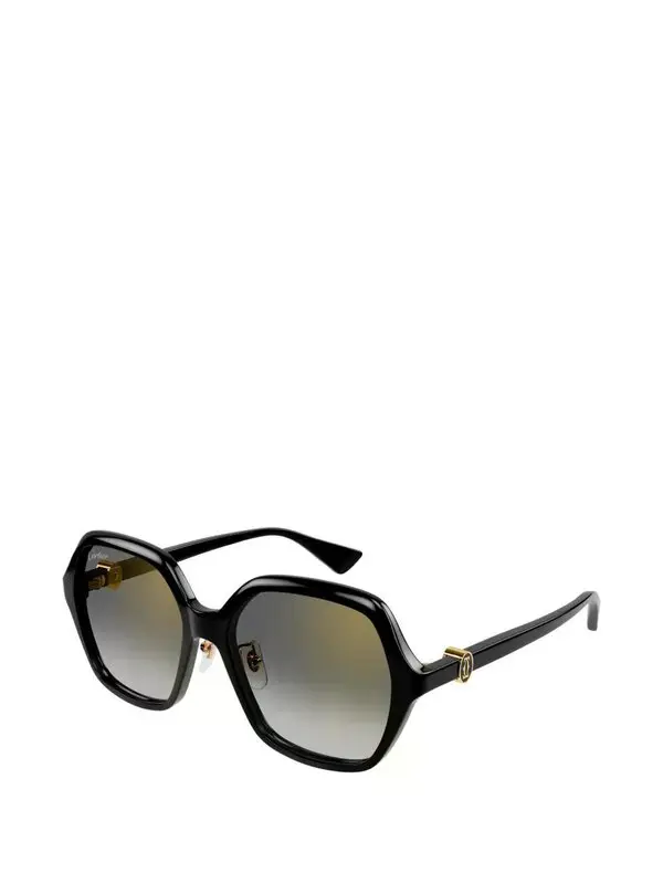 CARTIER Geometric-frame Sunglasses - Black