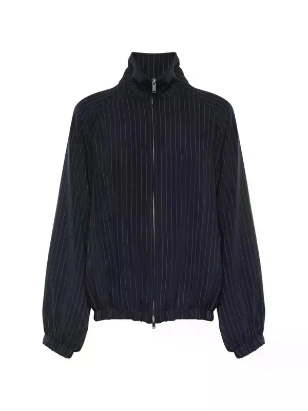 THE FRANKIE SHOP Baxter Pinstripe Raglan-sleeve Jacket - Blue