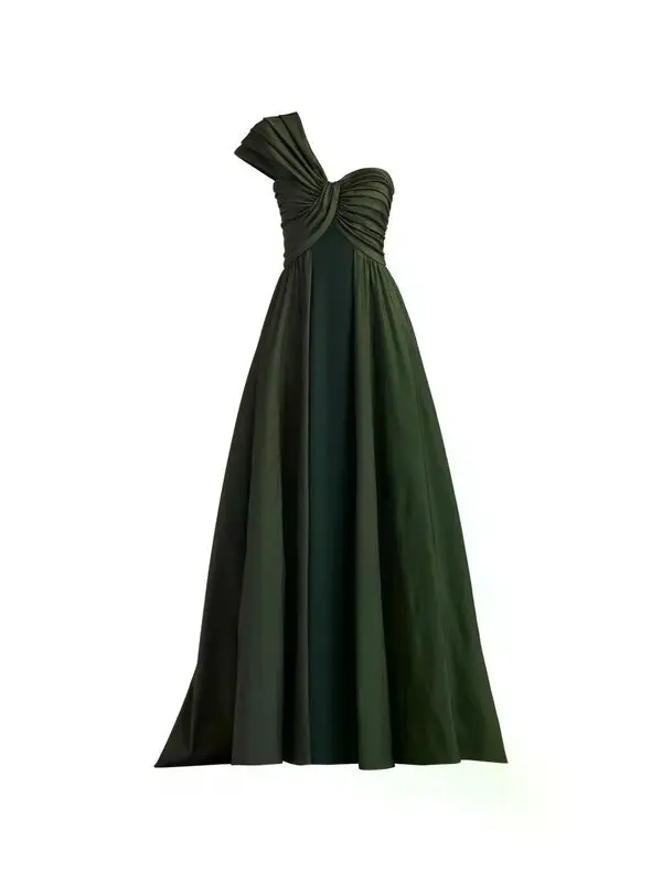 Tadashi Shoji One-shoulder Maxi Dress - Green