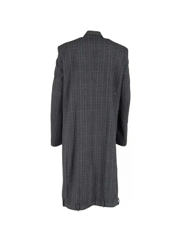 Balenciaga Check-pattern Double-breasted Coat