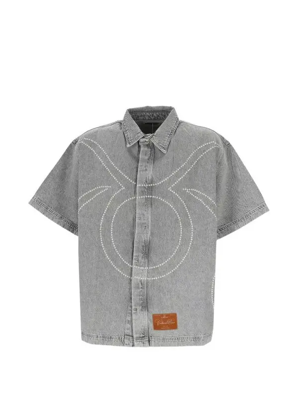 GARCIAS Stud-embellished Denim Shirt - Grey