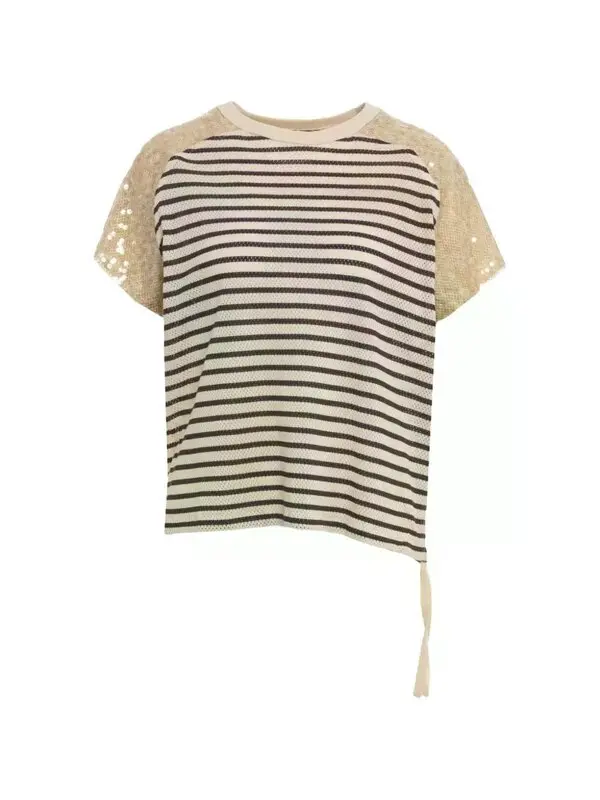 8PM Striped T-shirt - Neutrals