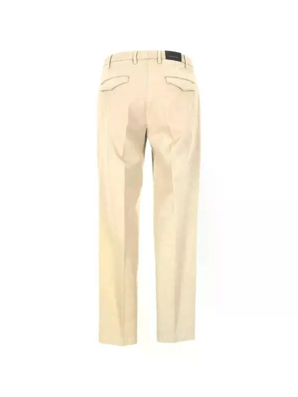 MICHAEL COAL Pressed-crease Straight-leg Trousers - Neutrals