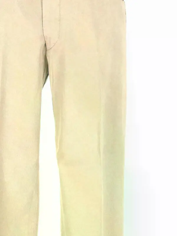 MICHAEL COAL Pressed-crease Straight-leg Trousers - Neutrals