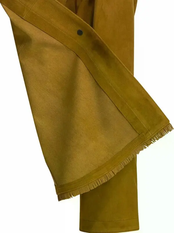 FURLING BY GIANI Fringed Suede Jacket - Yellow