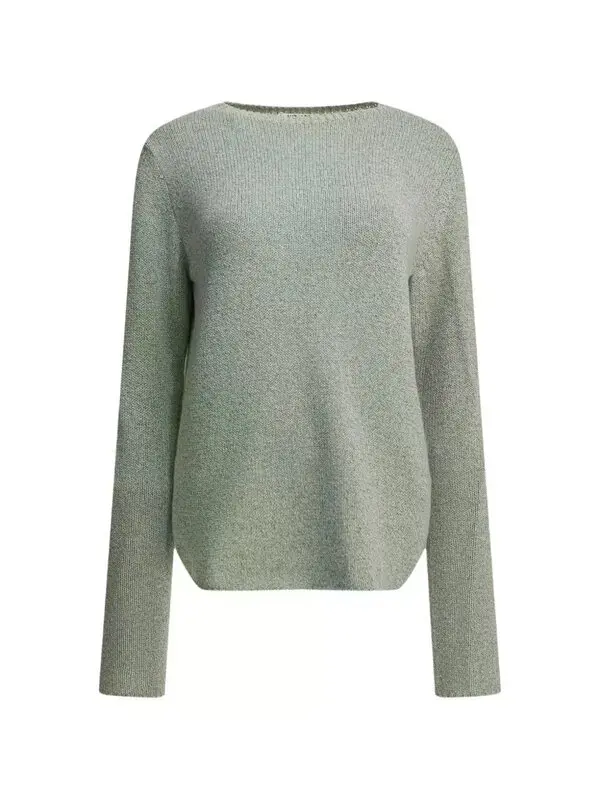 Auralee Fine-knit Boat-neck Sweater - Green