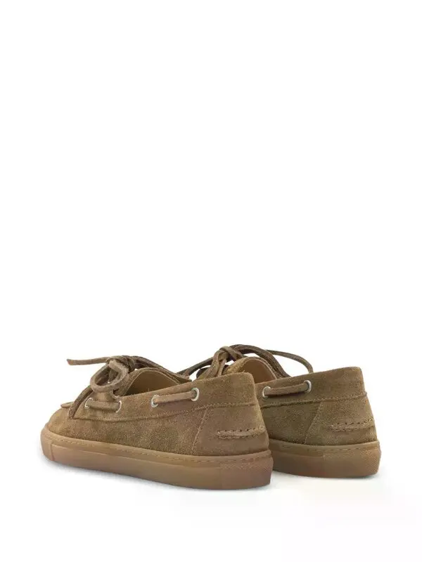 SUMMERY COPENHAGEN Lace-up Suede Loafers - Brown