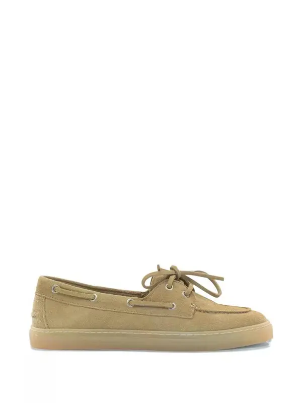 SUMMERY COPENHAGEN Lace-up Suede Loafers - Neutrals