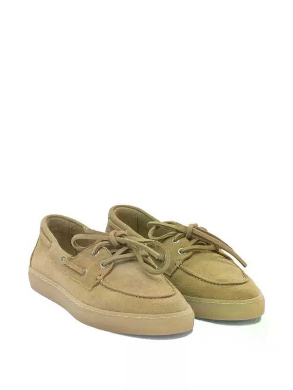 SUMMERY COPENHAGEN Lace-up Suede Loafers - Neutrals