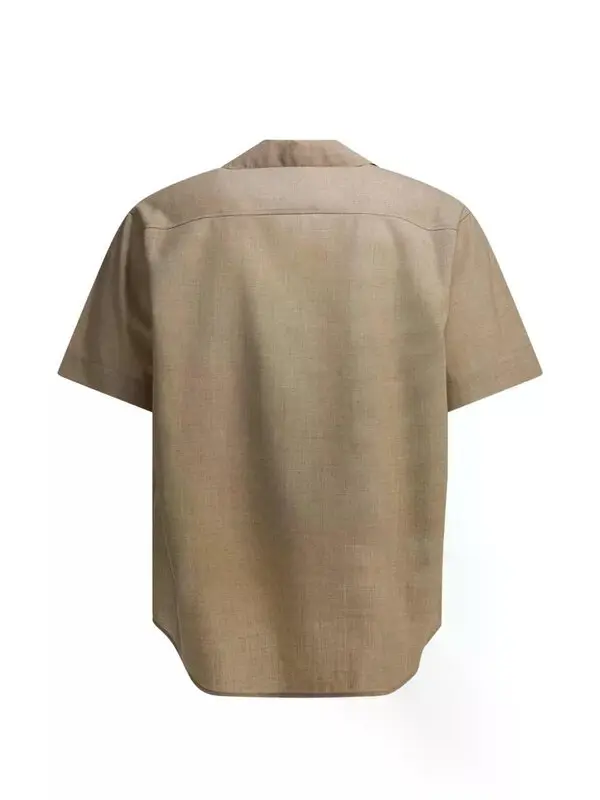 Auralee Short-sleeve Cashmere Shirt - Neutrals