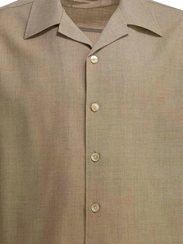 Auralee Short-sleeve Cashmere Shirt - Neutrals
