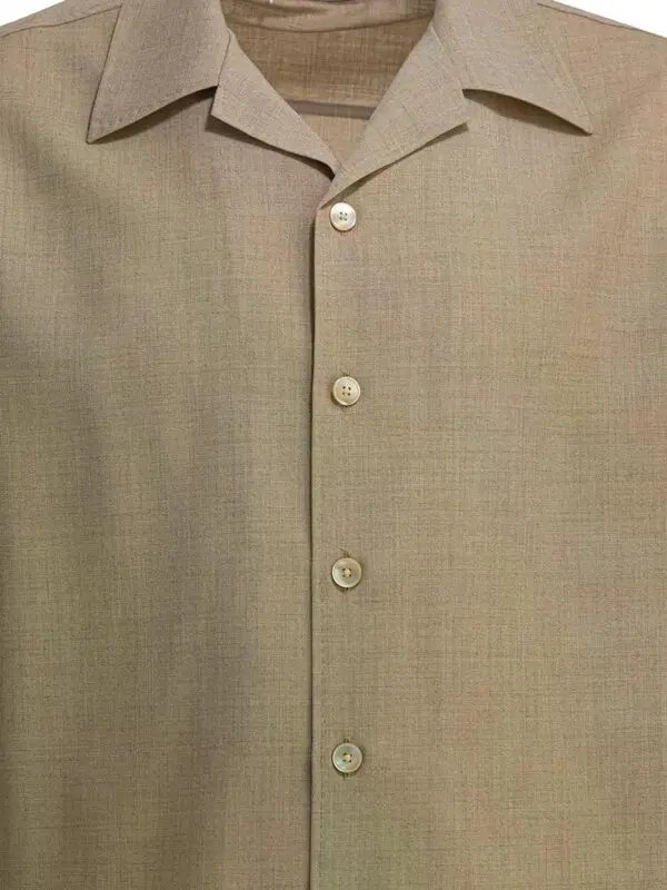 Auralee Short-sleeve Cashmere Shirt - Neutrals
