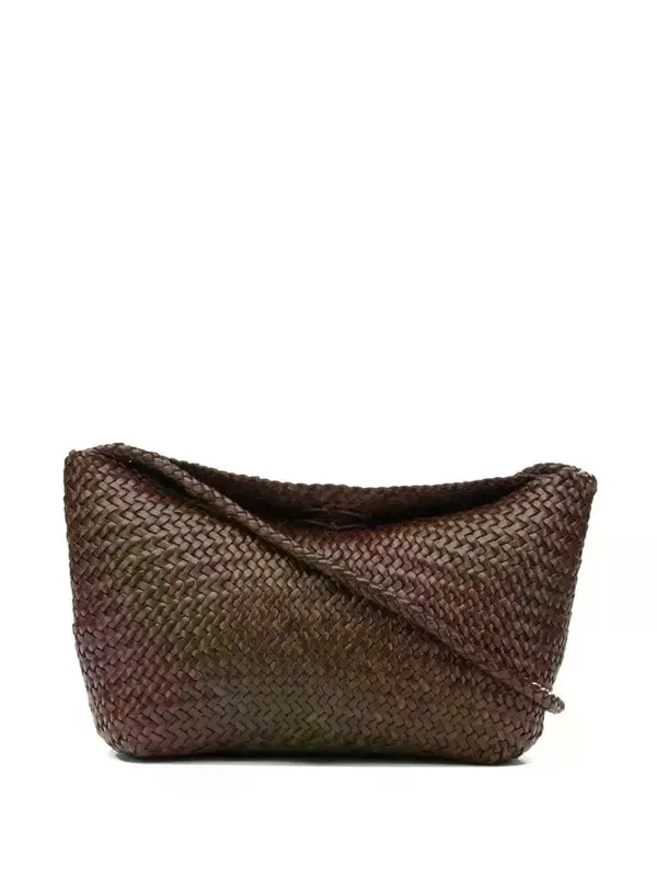 Dragon Diffusion Corsina Woven Leather Shoulder Bag - Brown