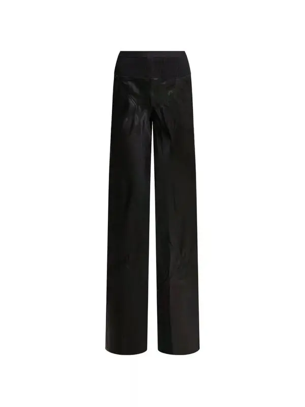 Rick Owens Panelled Trousers With Ribbed Waistband - Black