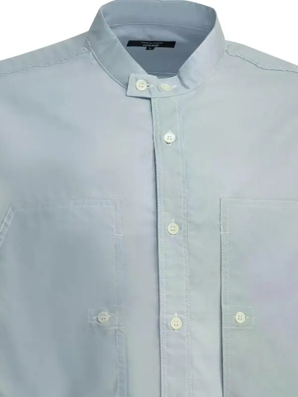 Comme Des Garçons Band-collar Patch-pocket Shirt
