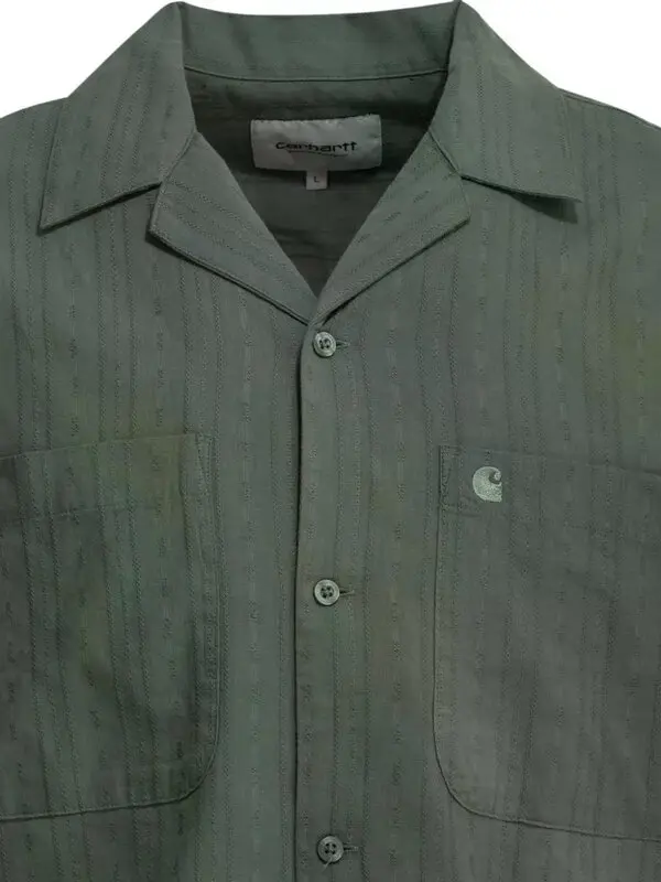 Carhartt Work In Progress Embroidered-logo Short-sleeve Shirt - Green
