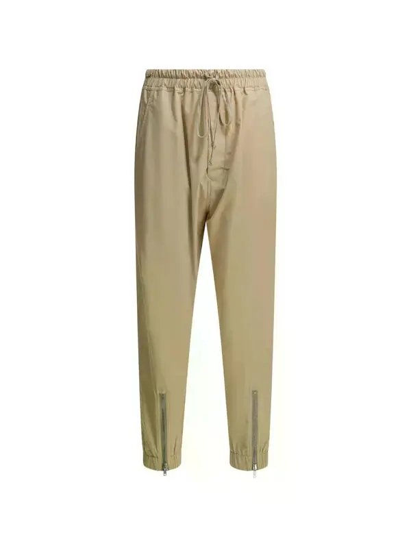 Rick Owens Zip Detail Drawstring Trousers - Neutrals