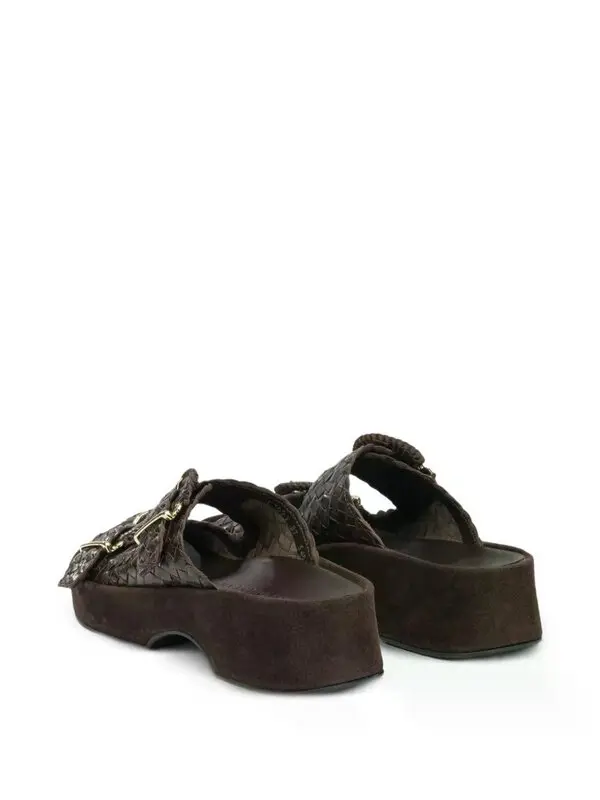 TONI PONS Leather Buckle-fastening Platform Sandals
