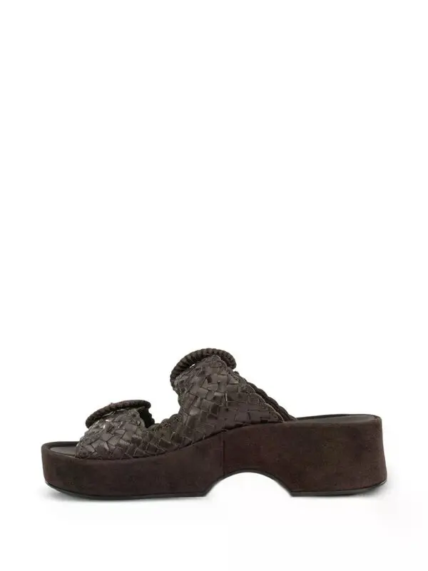 TONI PONS Leather Buckle-fastening Platform Sandals