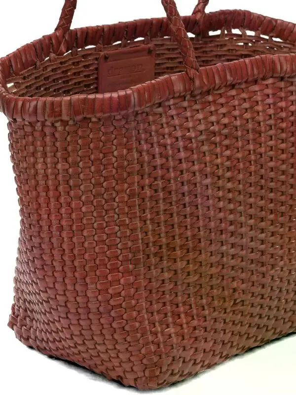 Dragon Diffusion Small B Weave Leather Shoulder Bag - Brown