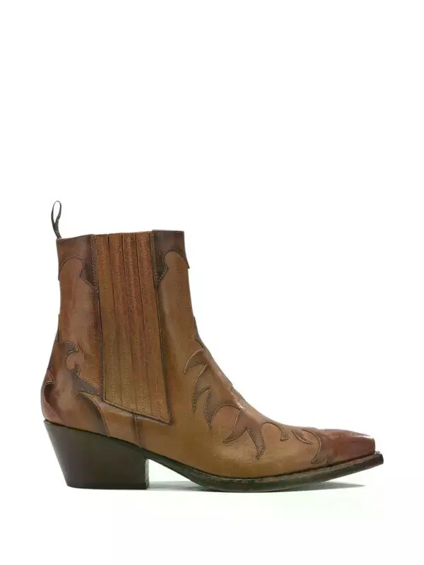 Sartore Leather Cowboy Boots - Brown