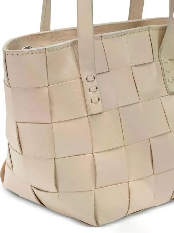 Dragon Diffusion Mini Japan Woven Leather Tote - Neutrals