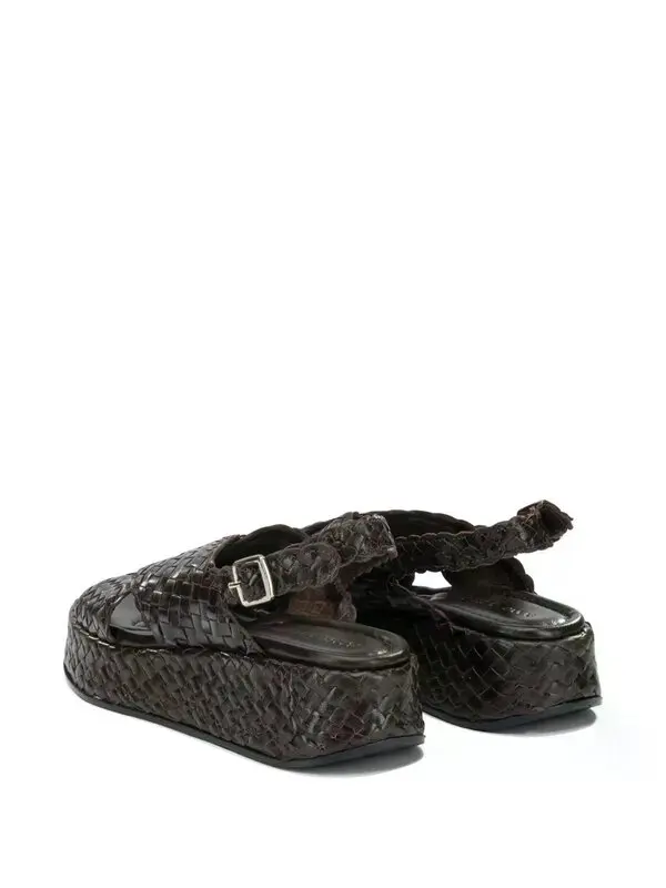 TONI PONS Woven Crossover-strap Platform Sandals