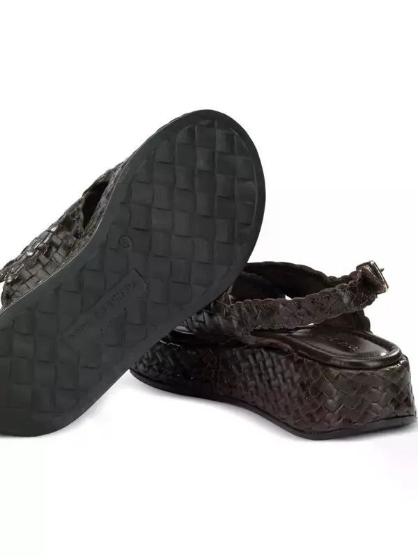 TONI PONS Woven Crossover-strap Platform Sandals