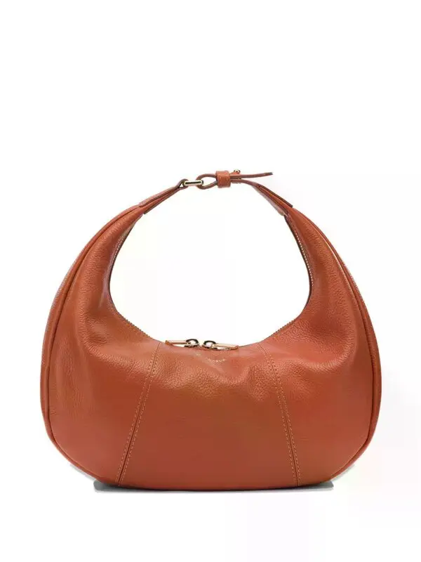 LE TANNEUR Small Pebbled-leather Tote Bag - Orange
