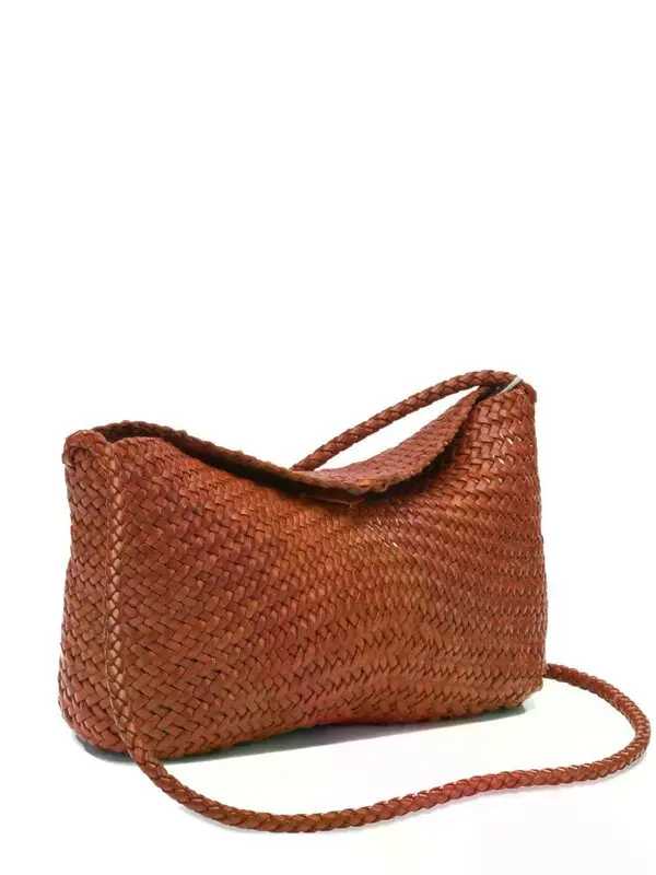 Dragon Diffusion Woven Leather Shoulder Bag - Brown