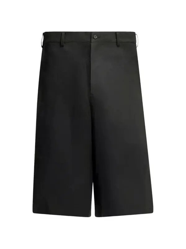 Comme Des Garçons Side-zip Wide-leg Shorts - Black