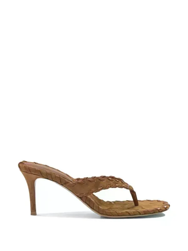 GIANVITO ROSSI Braided Suede Sandals - Brown