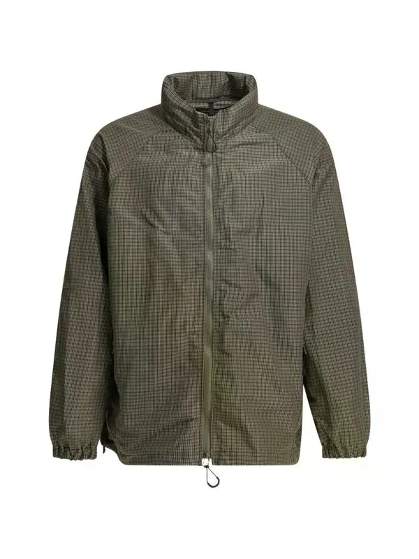 Comme Des Garçons Check-pattern Zip-up Jacket - Green