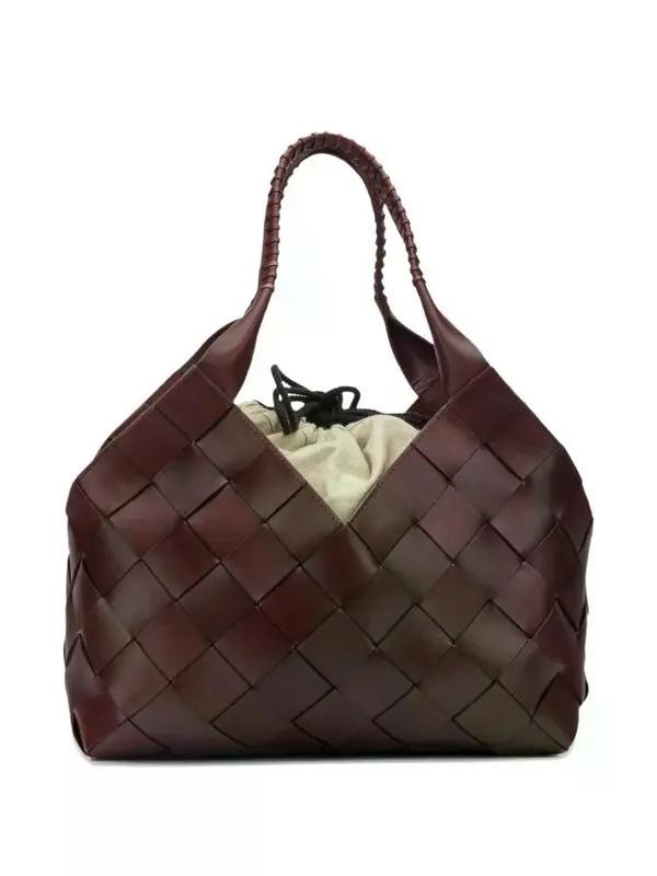 Dragon Diffusion Woven Leather Shoulder Bag