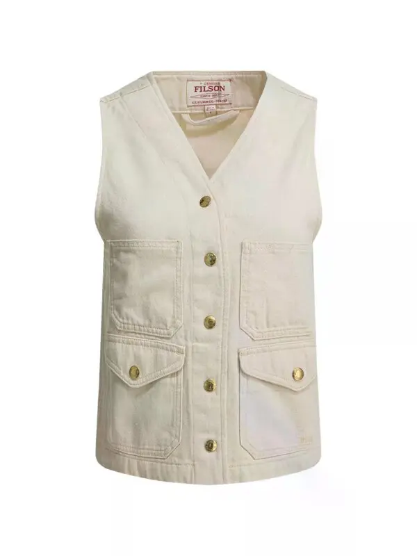 Filson Archive Cruiser Multi-pocket Gilet - White