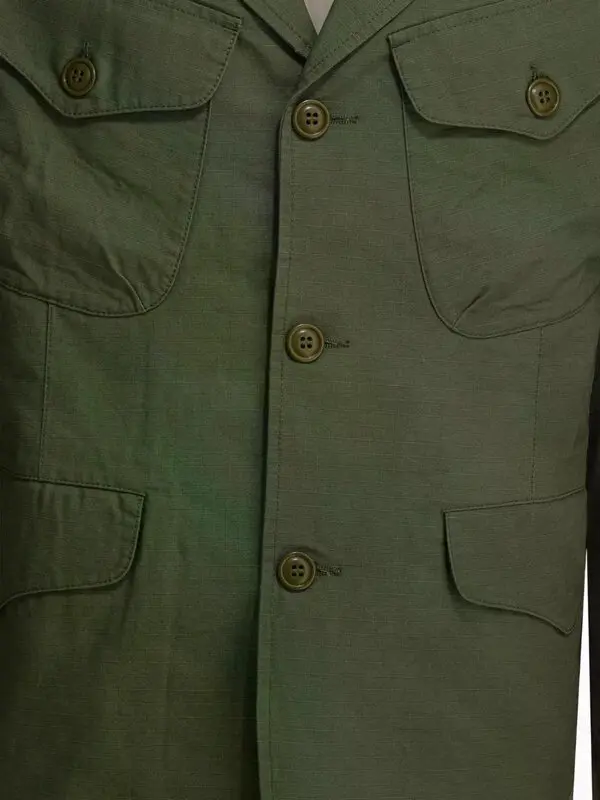CECCARELLI Ripstop Button-up Coat - Green