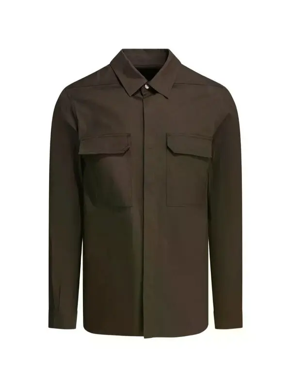 Rick Owens Webbing-strap Flap-pocket Shirt Jacket - Brown