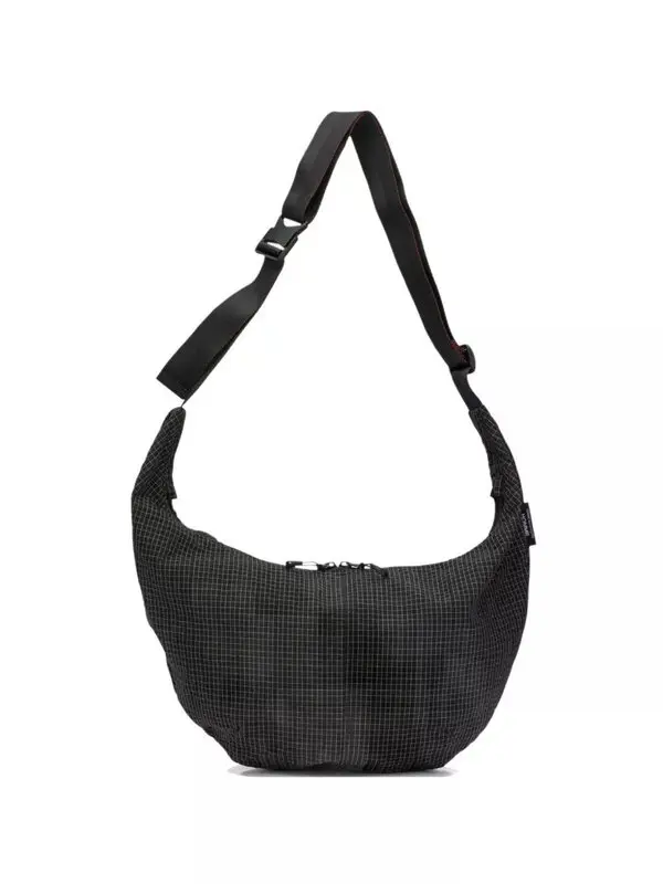 Comme Des Garçons Grid-pattern Shoulder Bag - Black