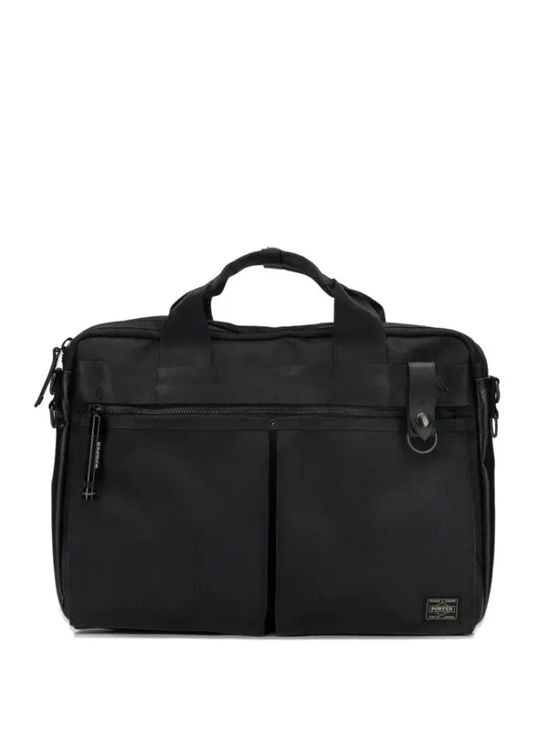 PORTER-YOSHIDA & CO Heat Logo-patch Briefcase - Black