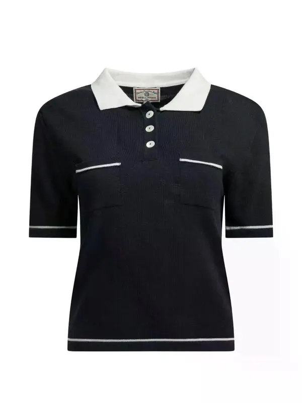 INES DE LA FRESSANGE PARIS Fran Polo Top - Blue