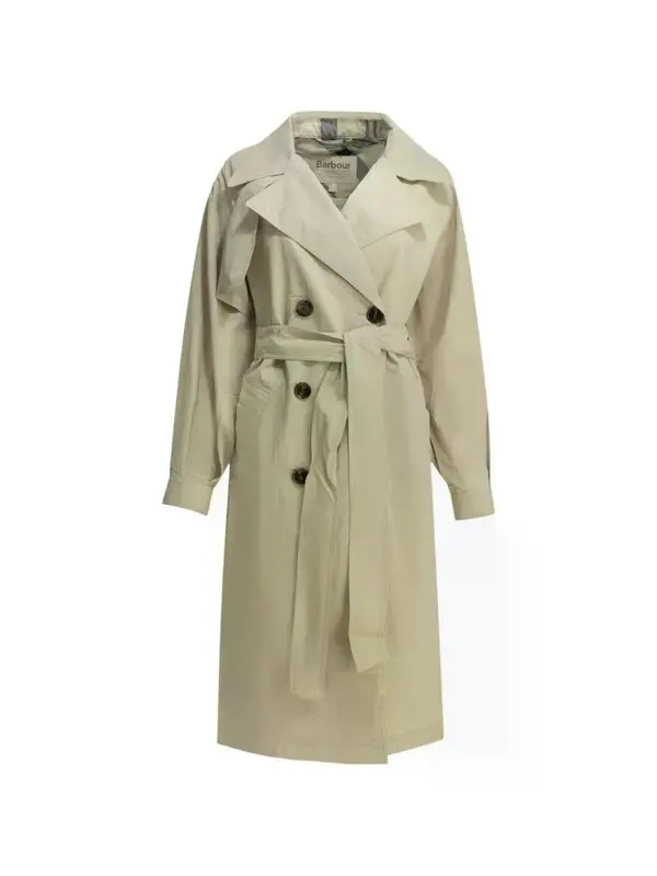 Barbour Double-breasted Belted Trench Coat - Neutrals