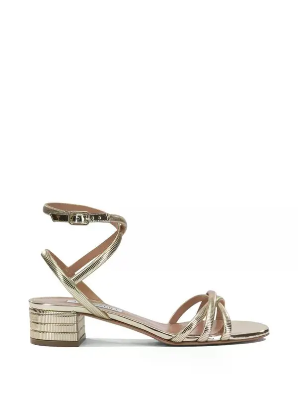 AQUAZZURA Heatwave Strappy Sandals - Gold